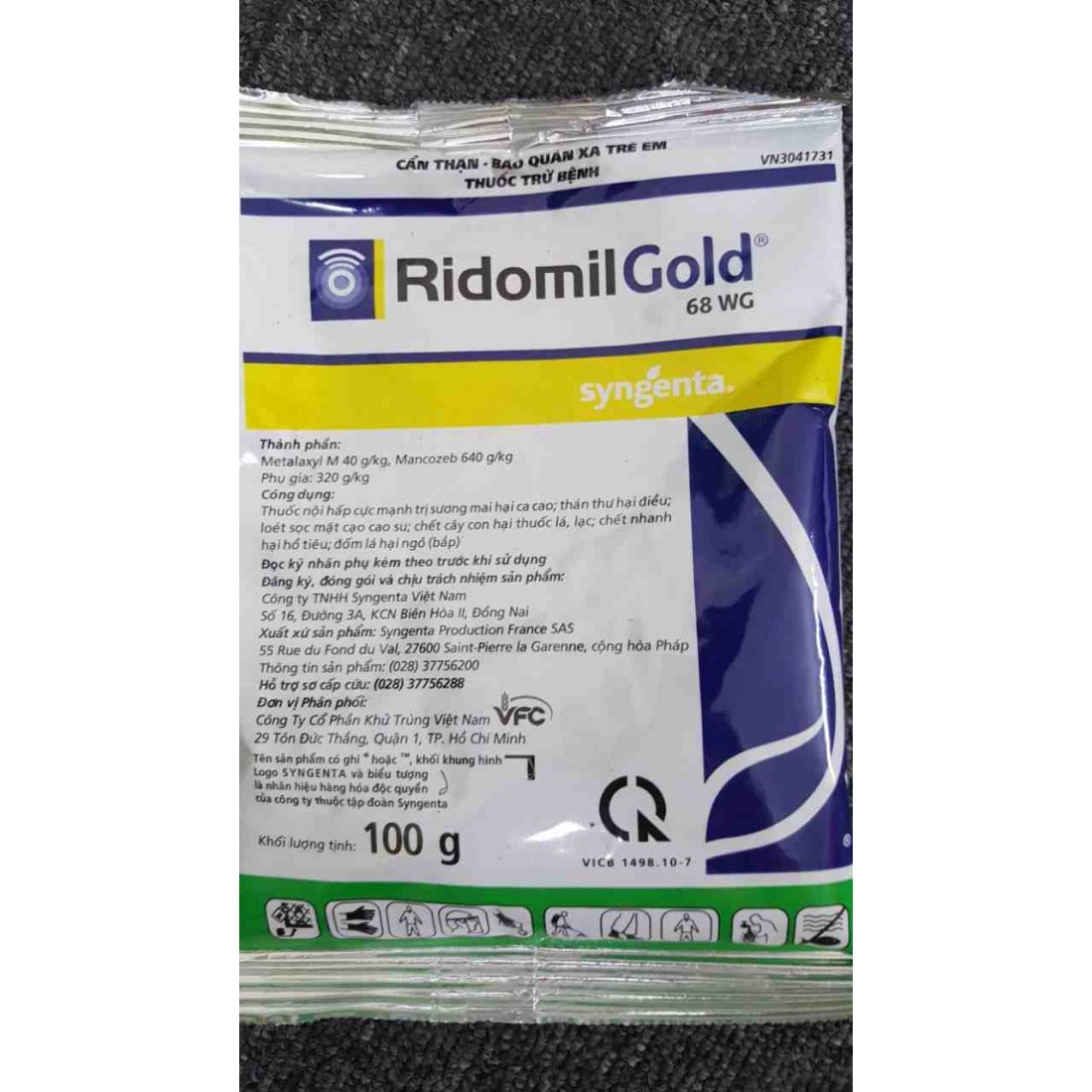 Thuốc Ridomil Gold 68wg Trừ Nấm Gói 100 Gam